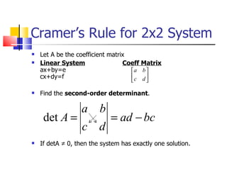 4.3 cramer’s rule | PPT