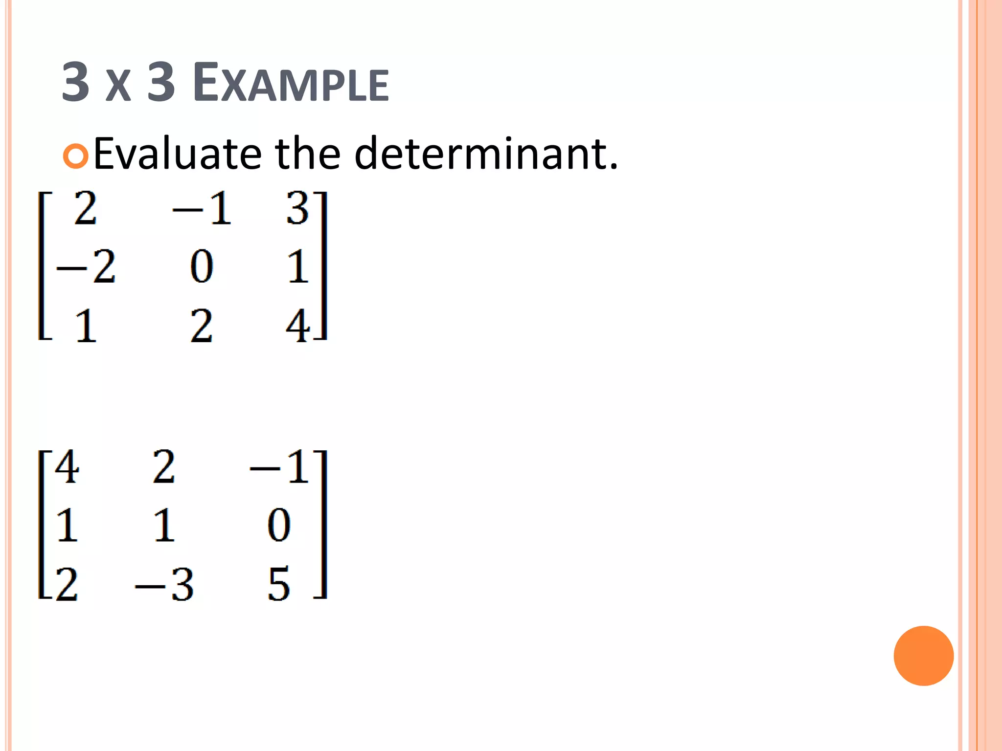 4.3 Determinants and Cramer's Rule | PPTX