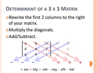 4.3 Determinants and Cramer's Rule | PPTX