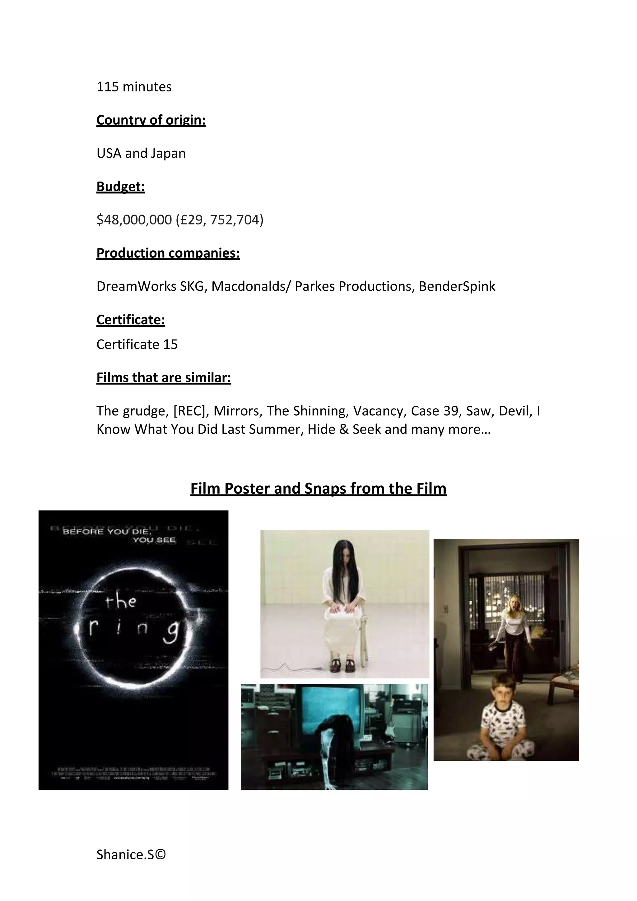 4.3 fact file for the ring | DOCX