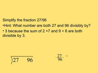 4.3 simplifying fractions | PPT