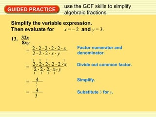 4.3 simplifying fractions | PPT