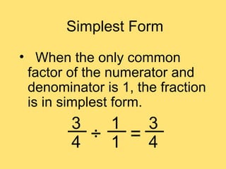 4.3 simplifying fractions | PPT