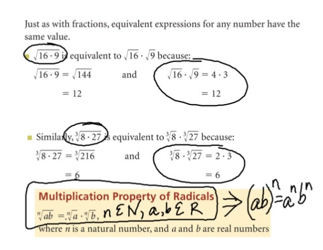 4.3 simplify radical notes