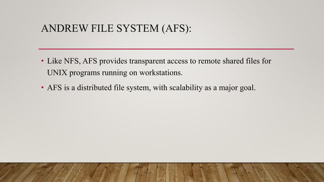 Andrew File System | PPTX