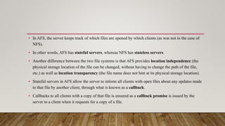 Andrew File System | PPTX