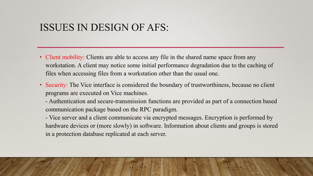 Andrew File System | PPTX