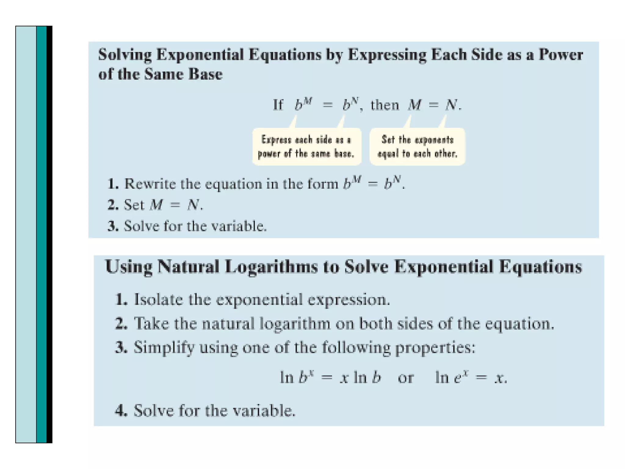 4 4 Exponential And Logarithmic Equations | PPT