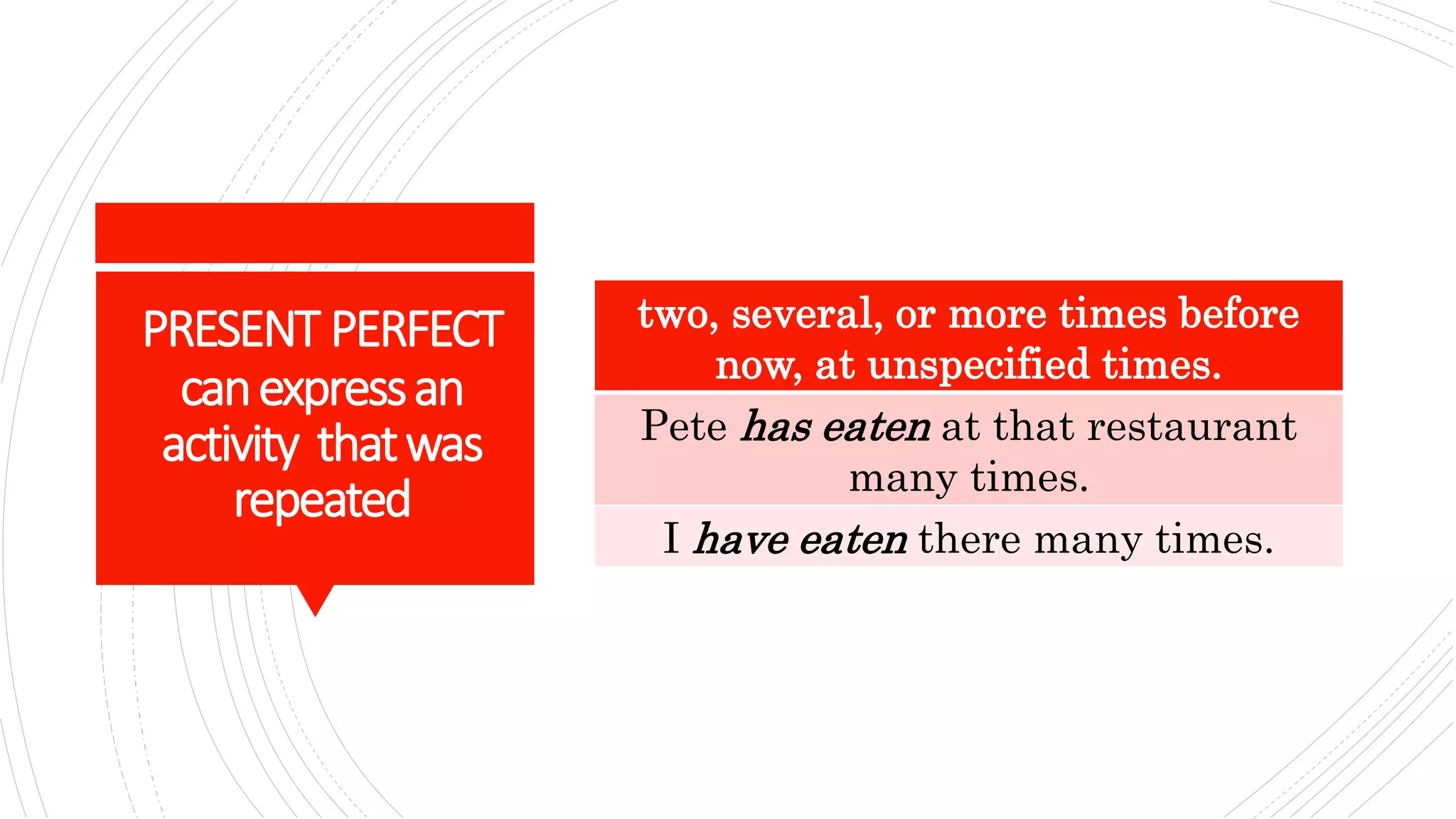 4 4 present perfect with unspecified time | PPTX