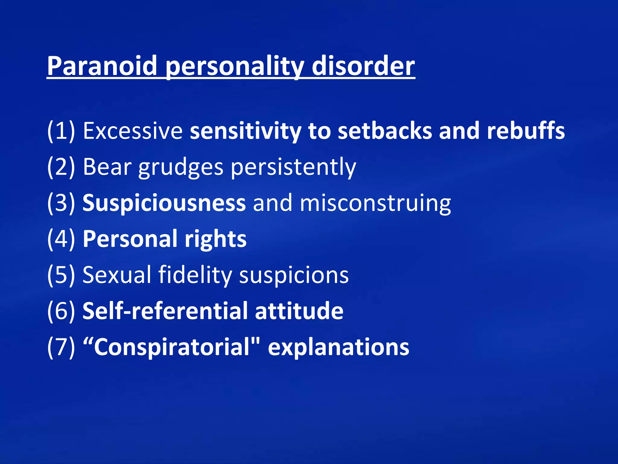 personality disorders classification | PPT