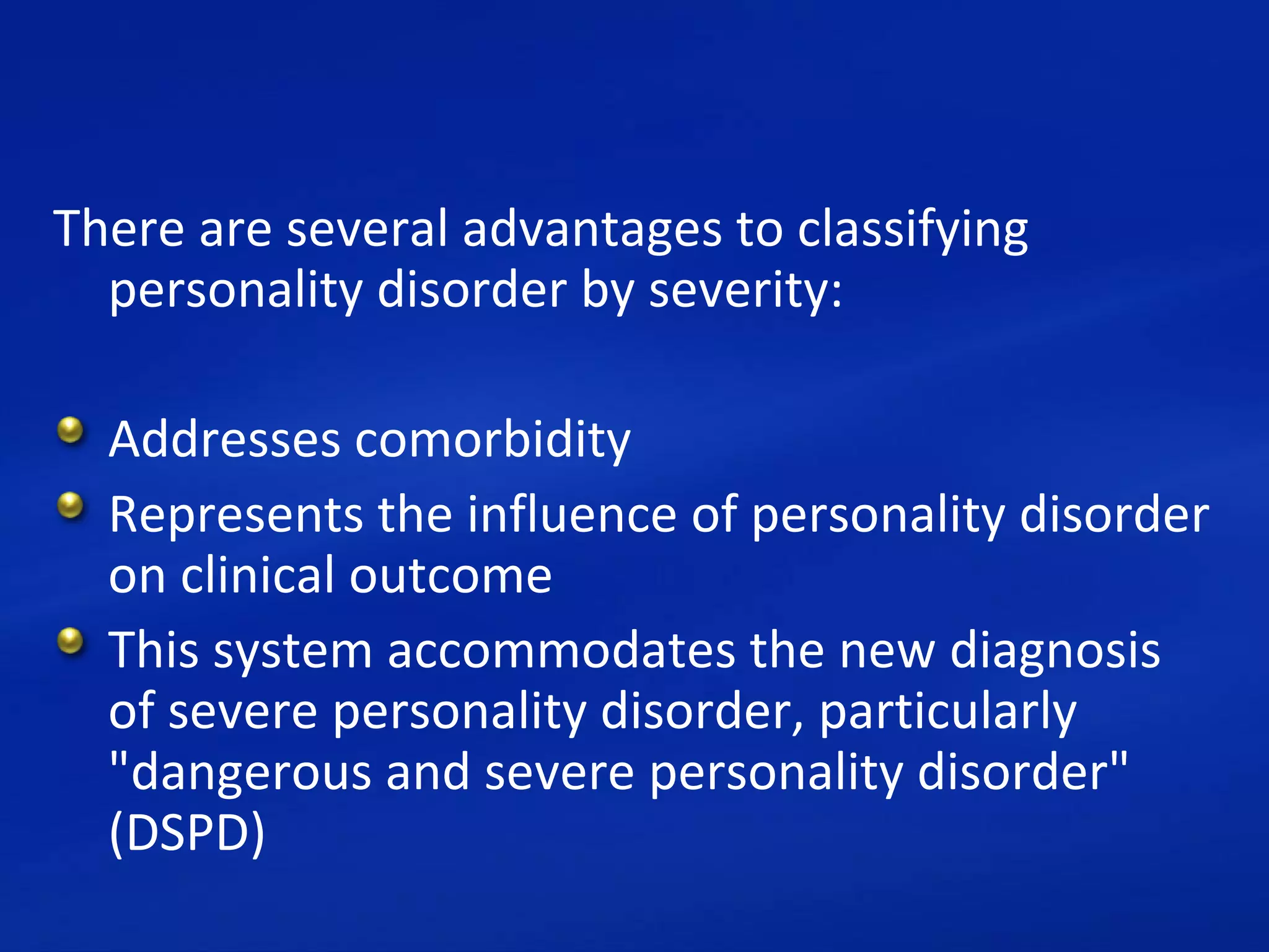 personality disorders classification | PPT
