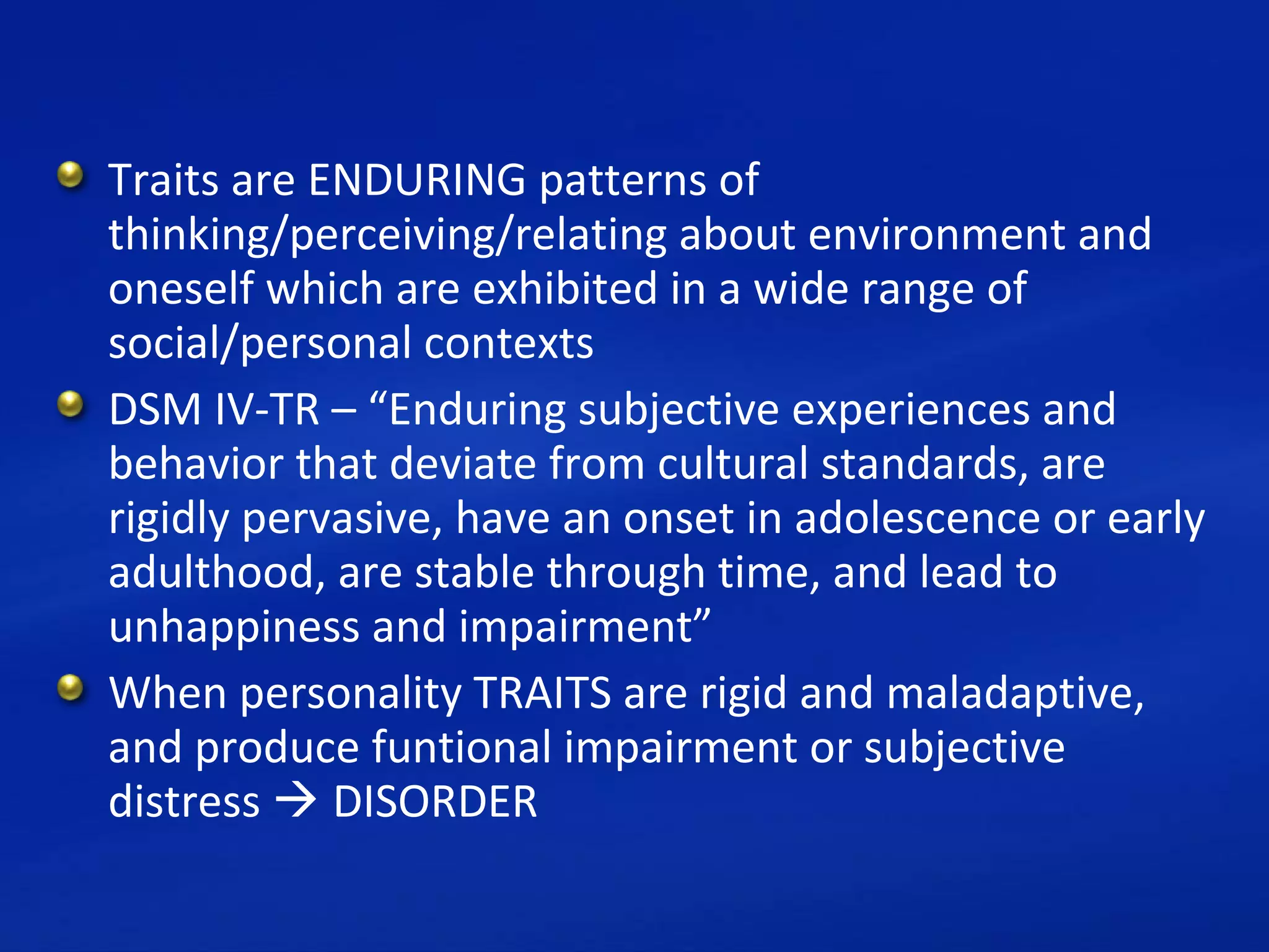 personality disorders classification | PPT