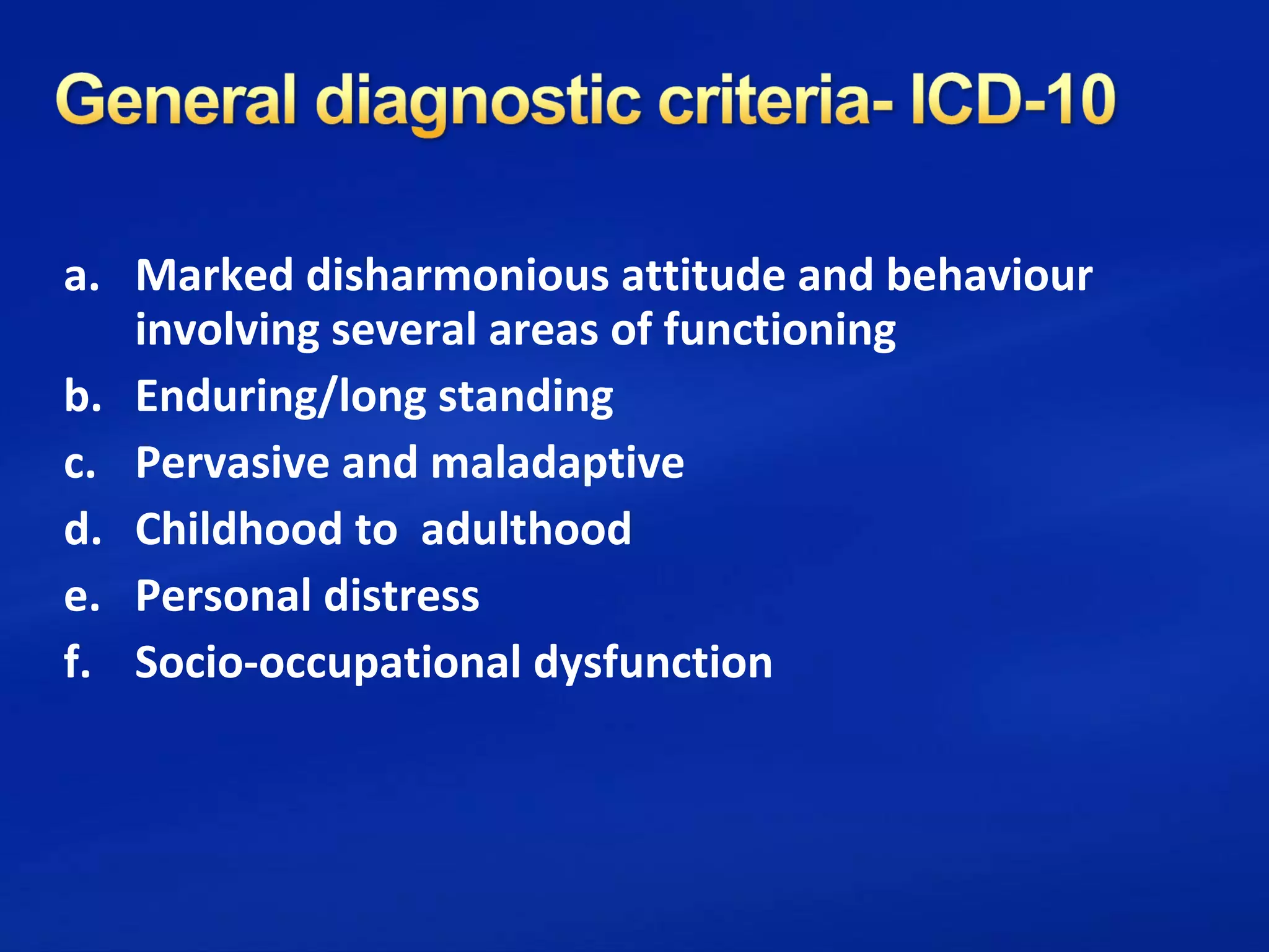 personality disorders classification | PPT
