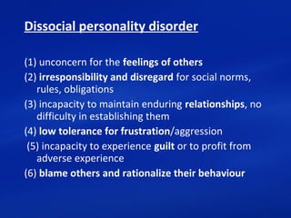 personality disorders classification | PPT