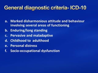 personality disorders classification | PPT