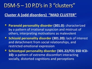 personality disorders classification | PPT