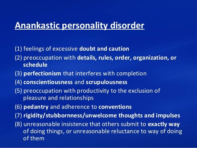 personality disorders classification