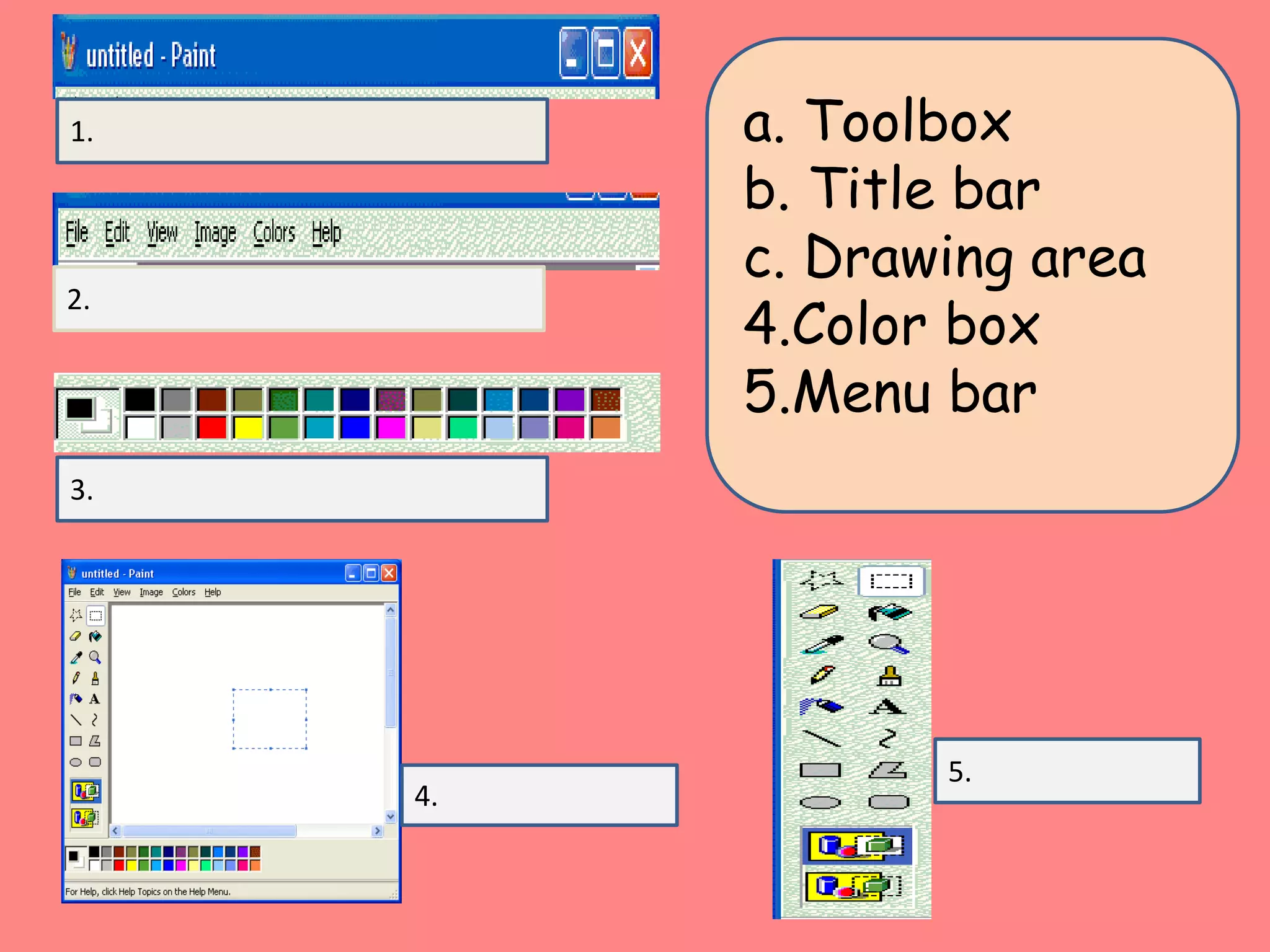 #4 4th ppt gr.1 microsoft paint editing and drawing tools | PPTX