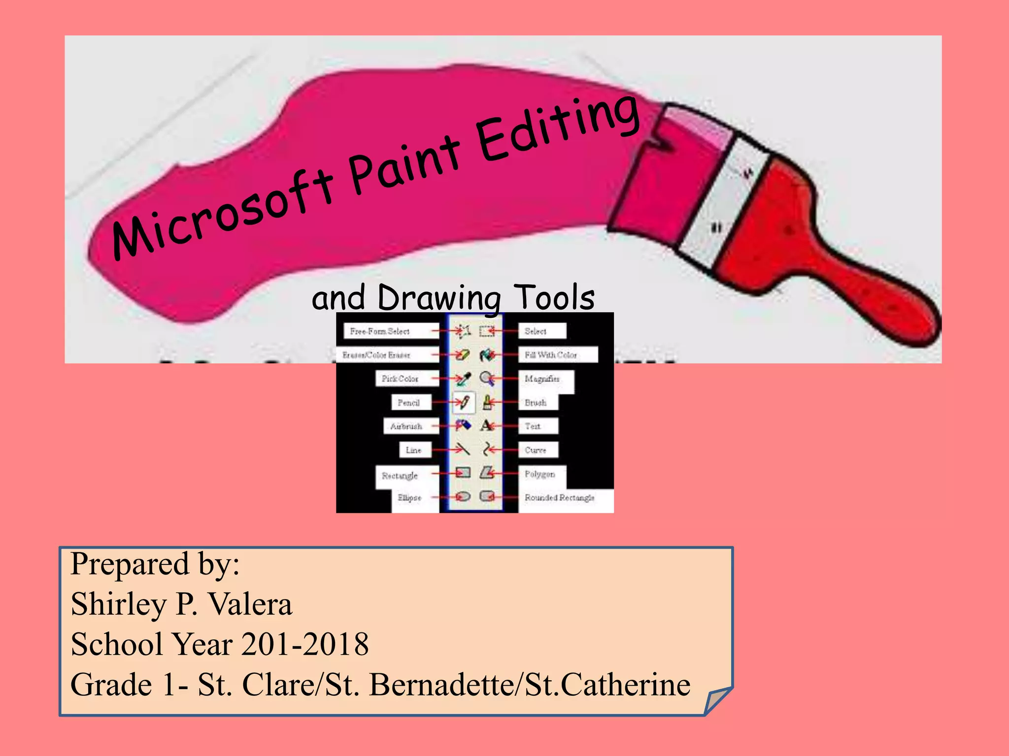 #4 4th ppt gr.1 microsoft paint editing and drawing tools | PPT