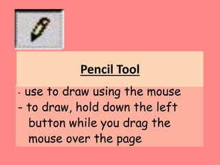 #4 4th ppt gr.1 microsoft paint editing and drawing tools | PPTX