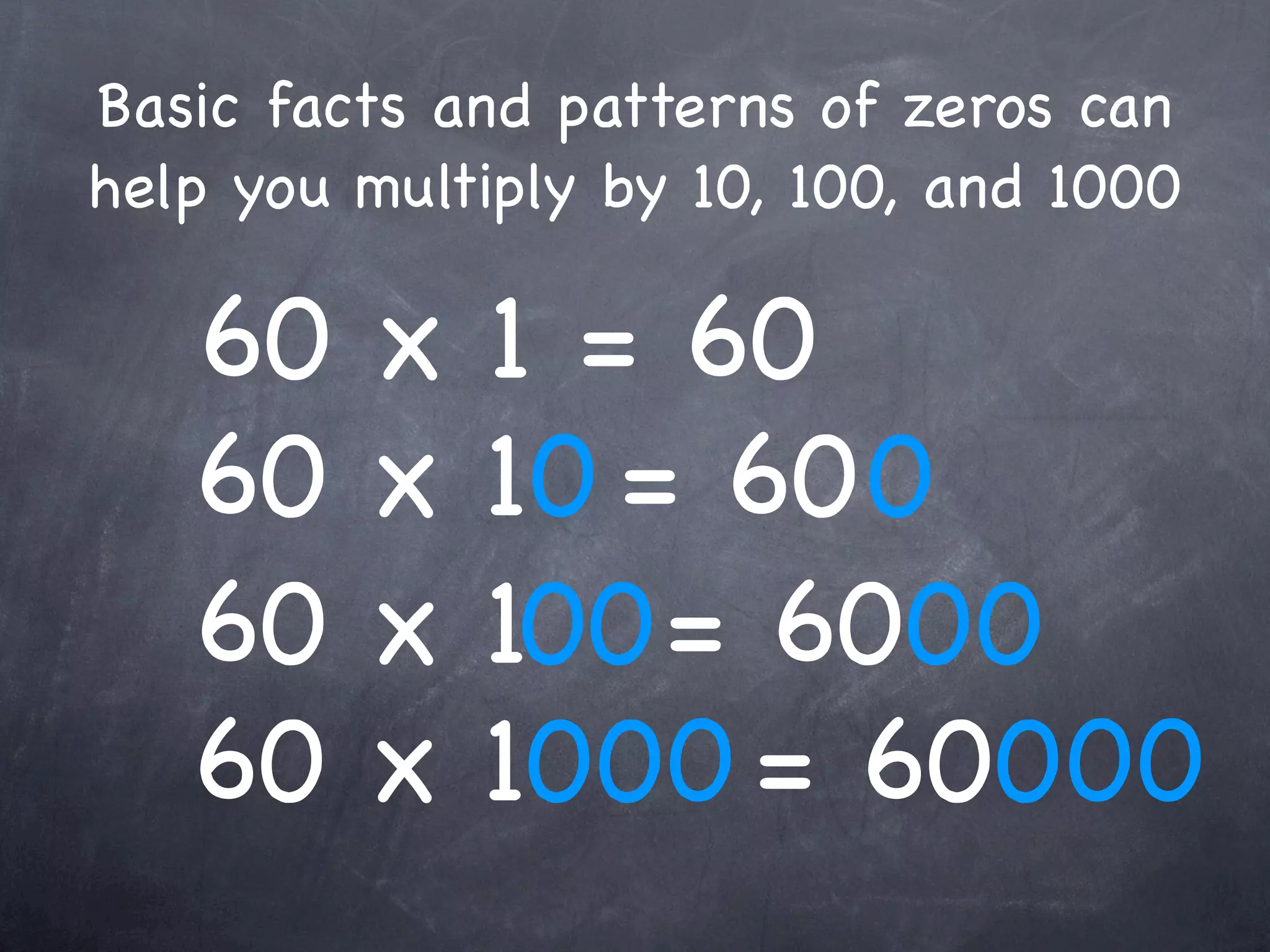 4-5 Mental Math: Multiplication Patterns: Using 10, 100, 1000 | KEY