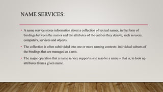 Name Services and Domain Name System | PPTX