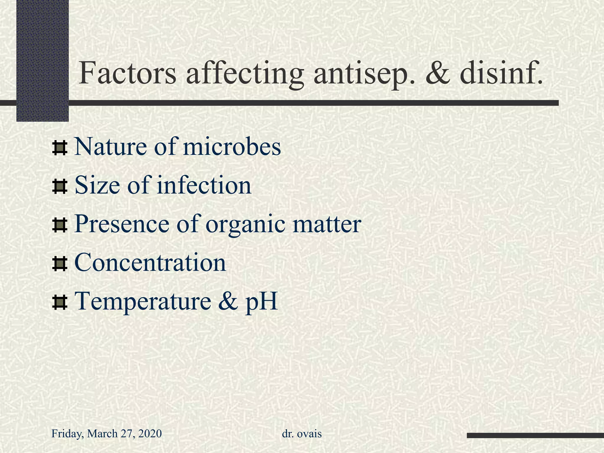 antiseptics and disinfectants classification , mechanism of action | PPT