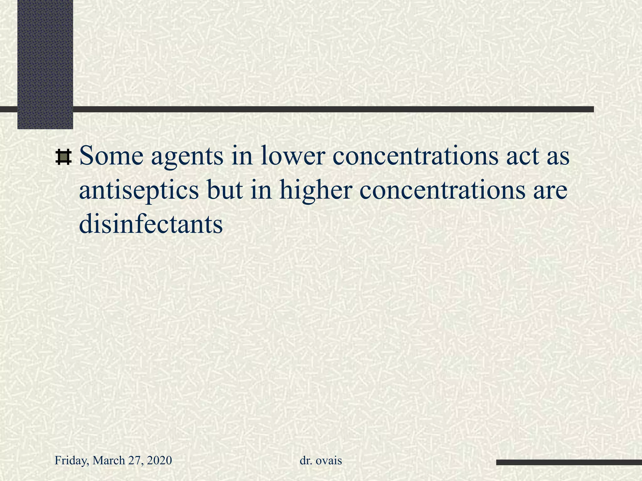 antiseptics and disinfectants classification , mechanism of action | PPT
