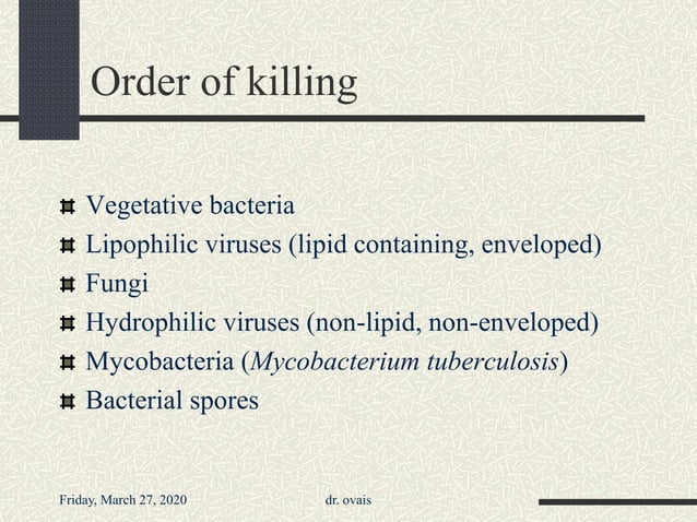antiseptics and disinfectants classification , mechanism of action | PPT