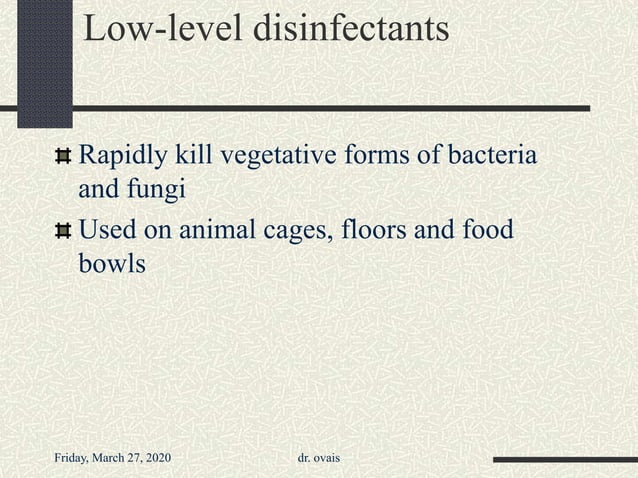 antiseptics and disinfectants classification , mechanism of action | PPT