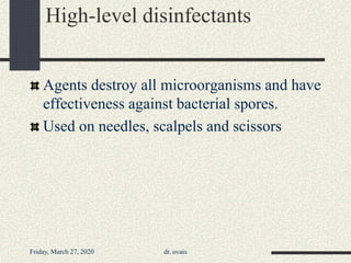 antiseptics and disinfectants classification , mechanism of action | PPT