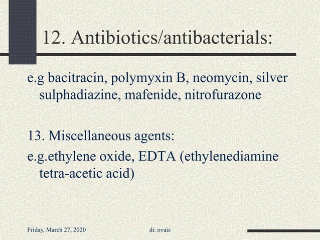 antiseptics and disinfectants classification , mechanism of action | PPT