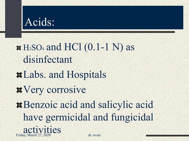antiseptics and disinfectants classification , mechanism of action | PPT