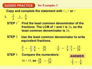 4.5 comparing fractions updated | PPT