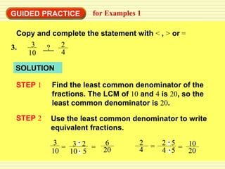 4.5 comparing fractions updated | PPT