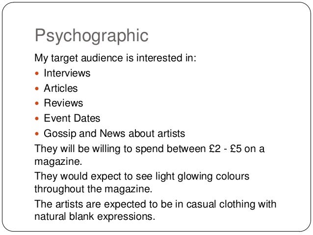 Demographics And Psychographics Examples