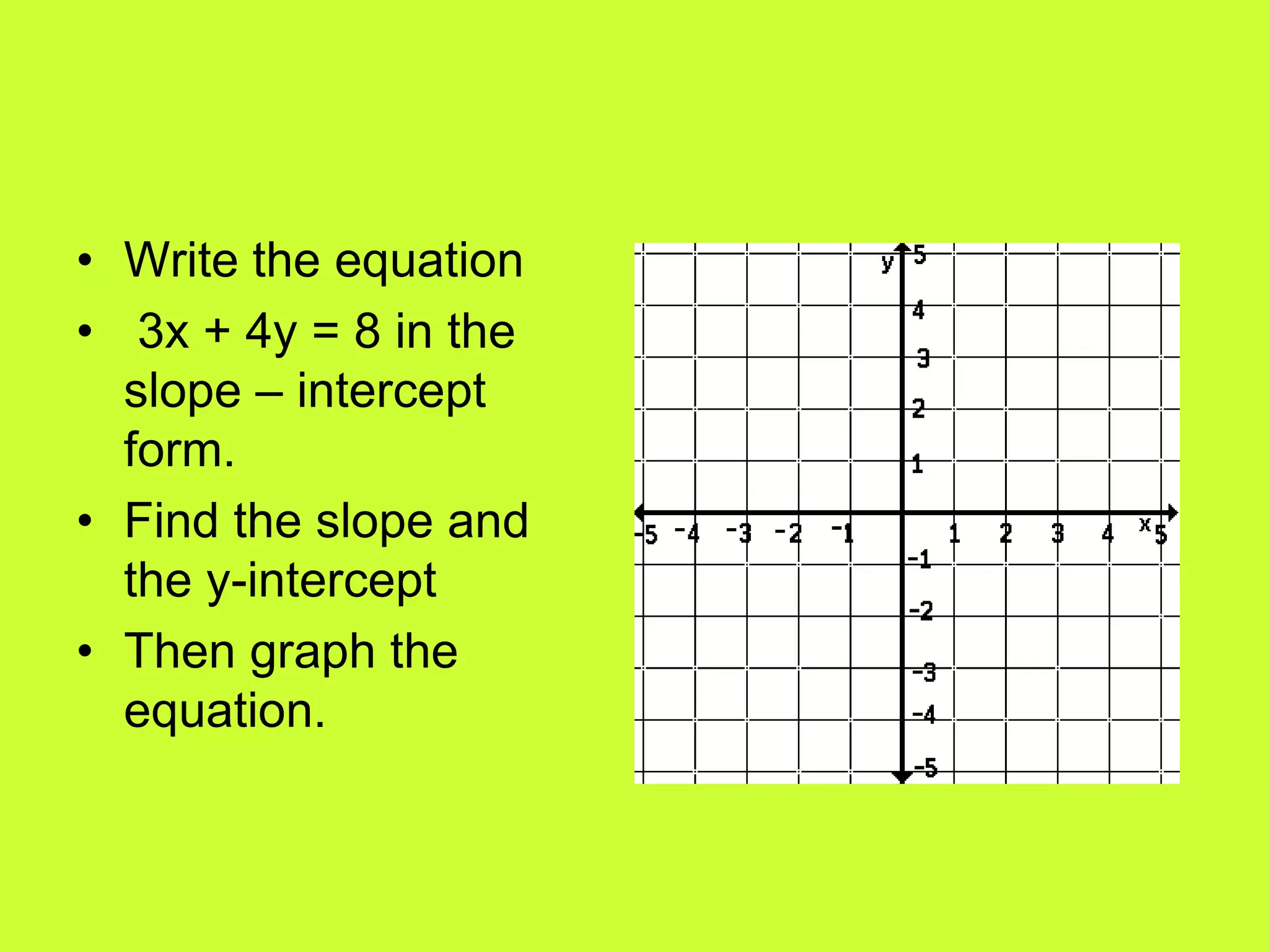 4.5 graph using slope int form - day 2 | PPTX | Physics | Science