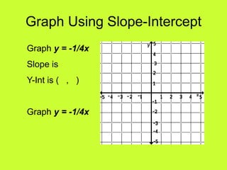 4.5 graph using slope int form - day 2 | PPTX | Physics | Science