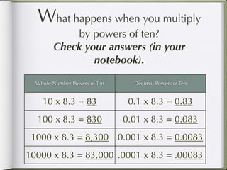 4.5 multiplying and dividng by powers of 10 | PPT