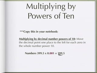 4 5: Multiplying And Dividng By Powers Of 10 | KEY
