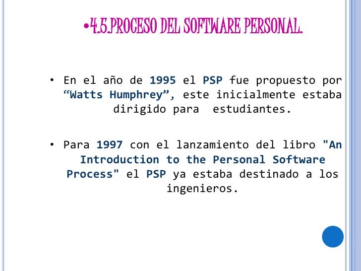 45 Proceso Del Software Personal 