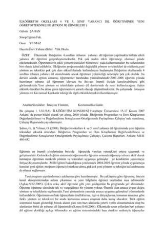 4-5 sınıflar ingilizce kavramsal document | DOCX
