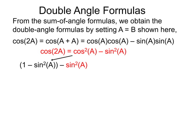 t4 sum and double half-angle formulas | PPTX