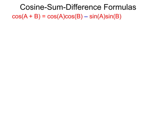 t4 sum and double half-angle formulas | PPT