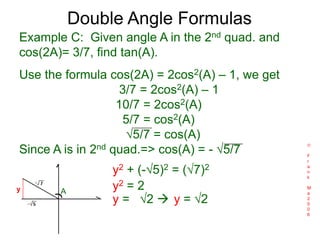 t4 sum and double half-angle formulas | PPTX