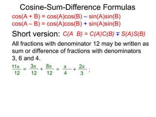 t4 sum and double half-angle formulas | PPTX