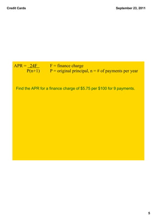 4.6 & 4.8 credit cards notes | PDF