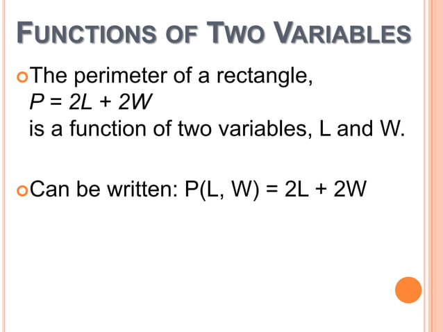 4 6 functions of two variables | PPT