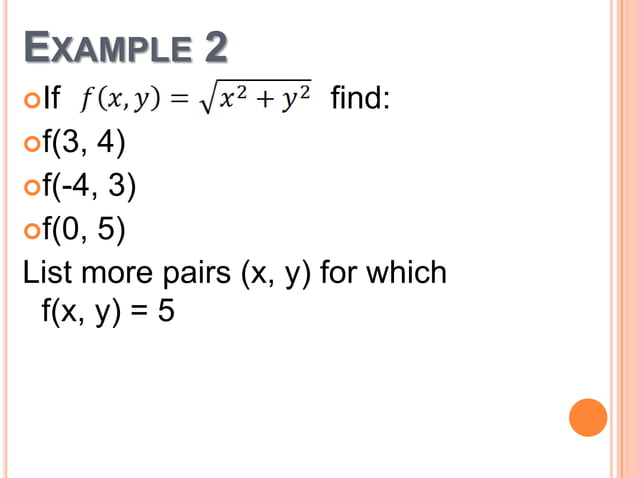 4 6 functions of two variables | PPT