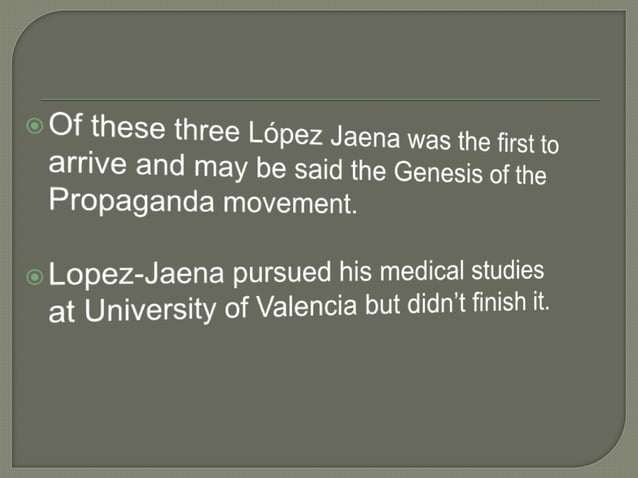 4.6 graciano lopez jaena | PPTX | Books and Literature